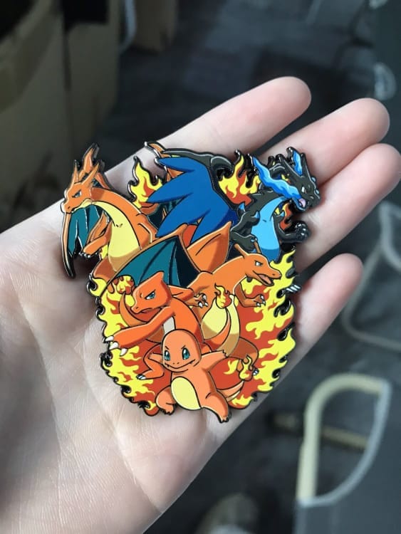 Pokémon Charmander Enamel Pin Charmeleon Pin Charizard Pin Mega ...