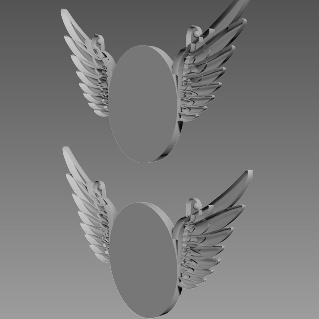Medallion Angel 3D Model for CNC. Woodcarving. Artcam. STL. O.B.J. - Etsy