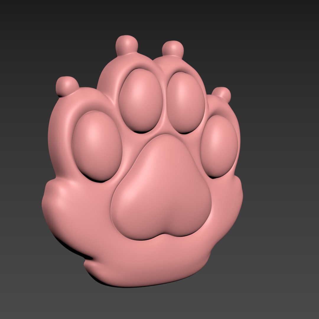 Cat Paw 3D STL Print Model. CNC. Wall Decor. Artcam. - Etsy