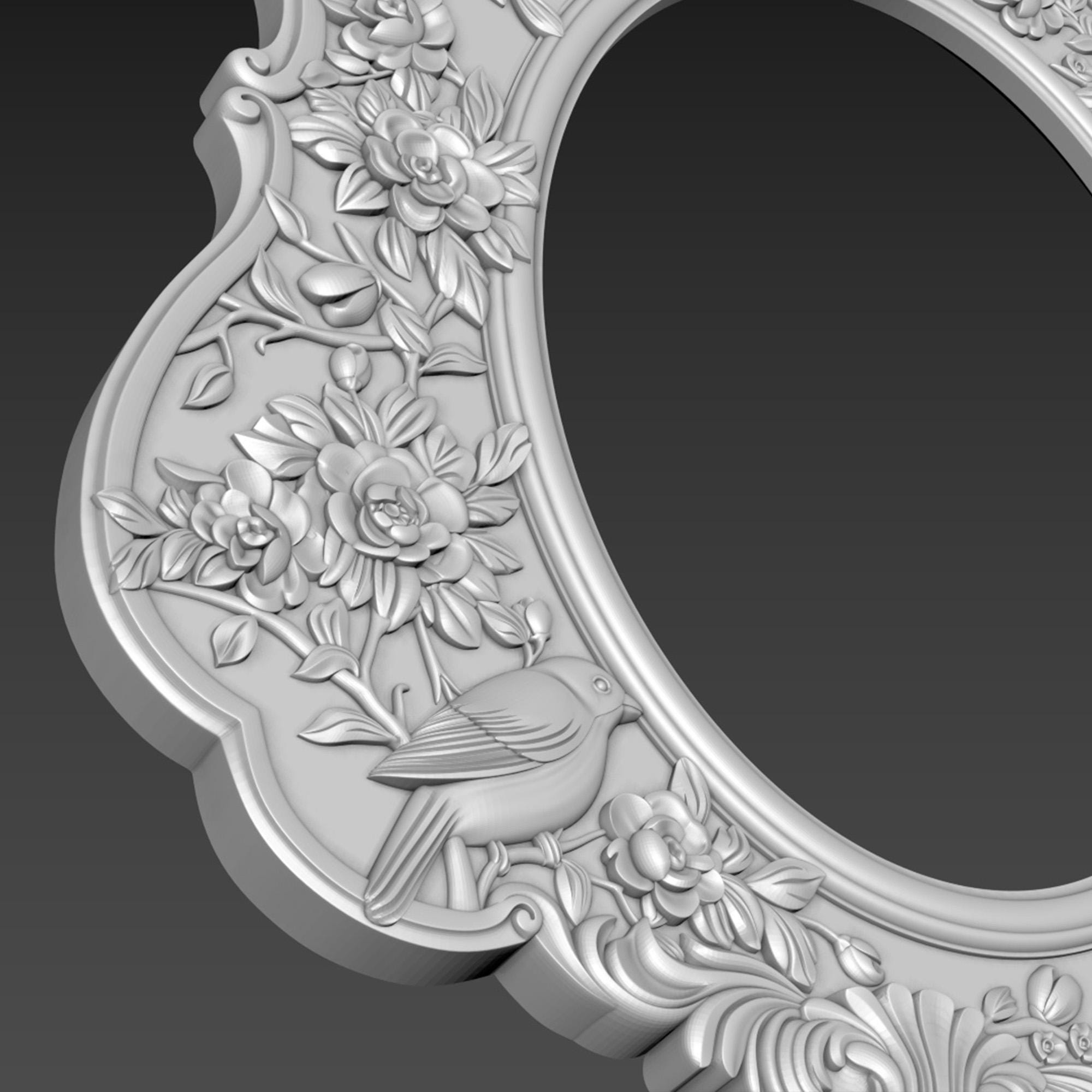 Mirror Frame for CNC. 3D Model. Digital File. STL and OBJ - Etsy