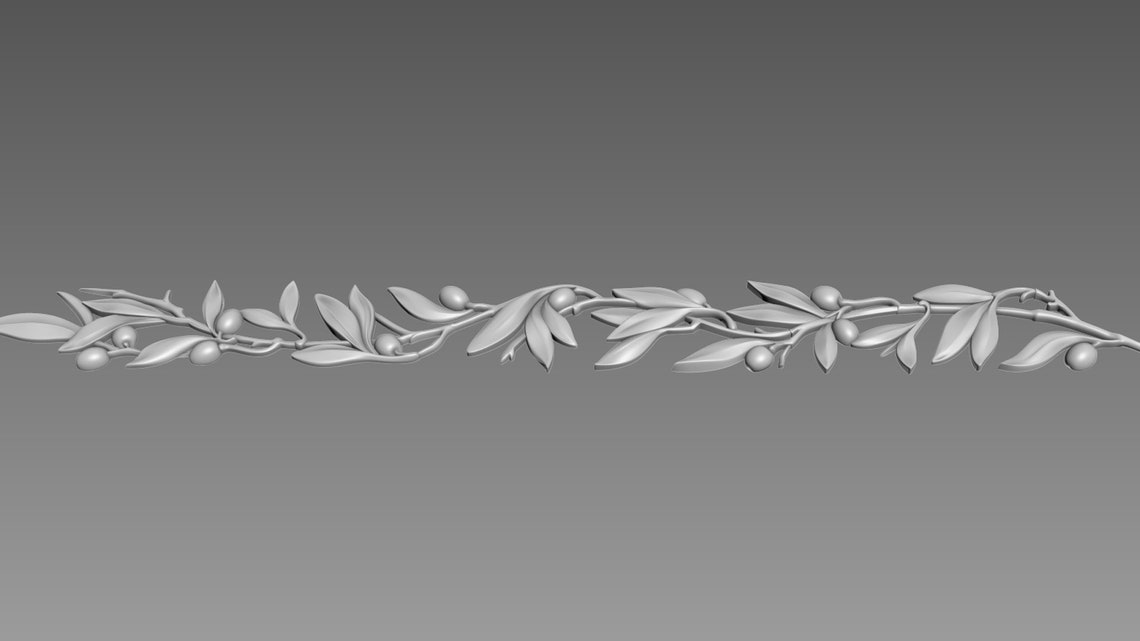 Olive Branch 3D Model for CNC - Etsy
