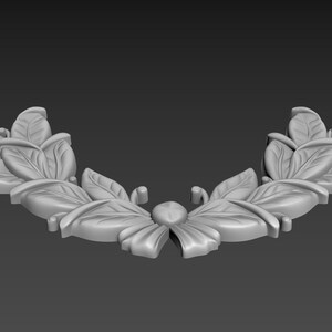Branch With Leaves Bas-relief. 3D Model. Decor. CNC. Artcam. Plant ...