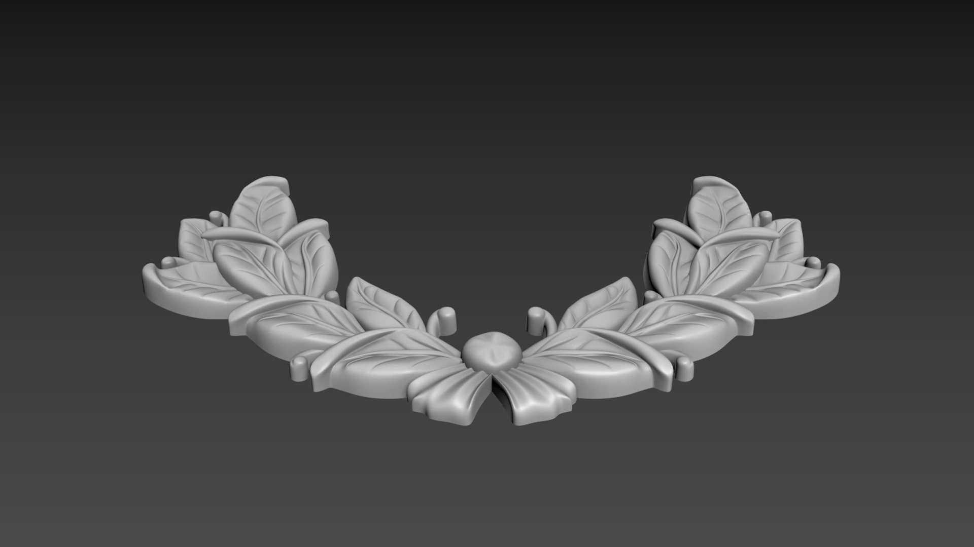 Branch With Leaves Bas-relief. 3D Model. Decor. CNC. Artcam. Plant ...