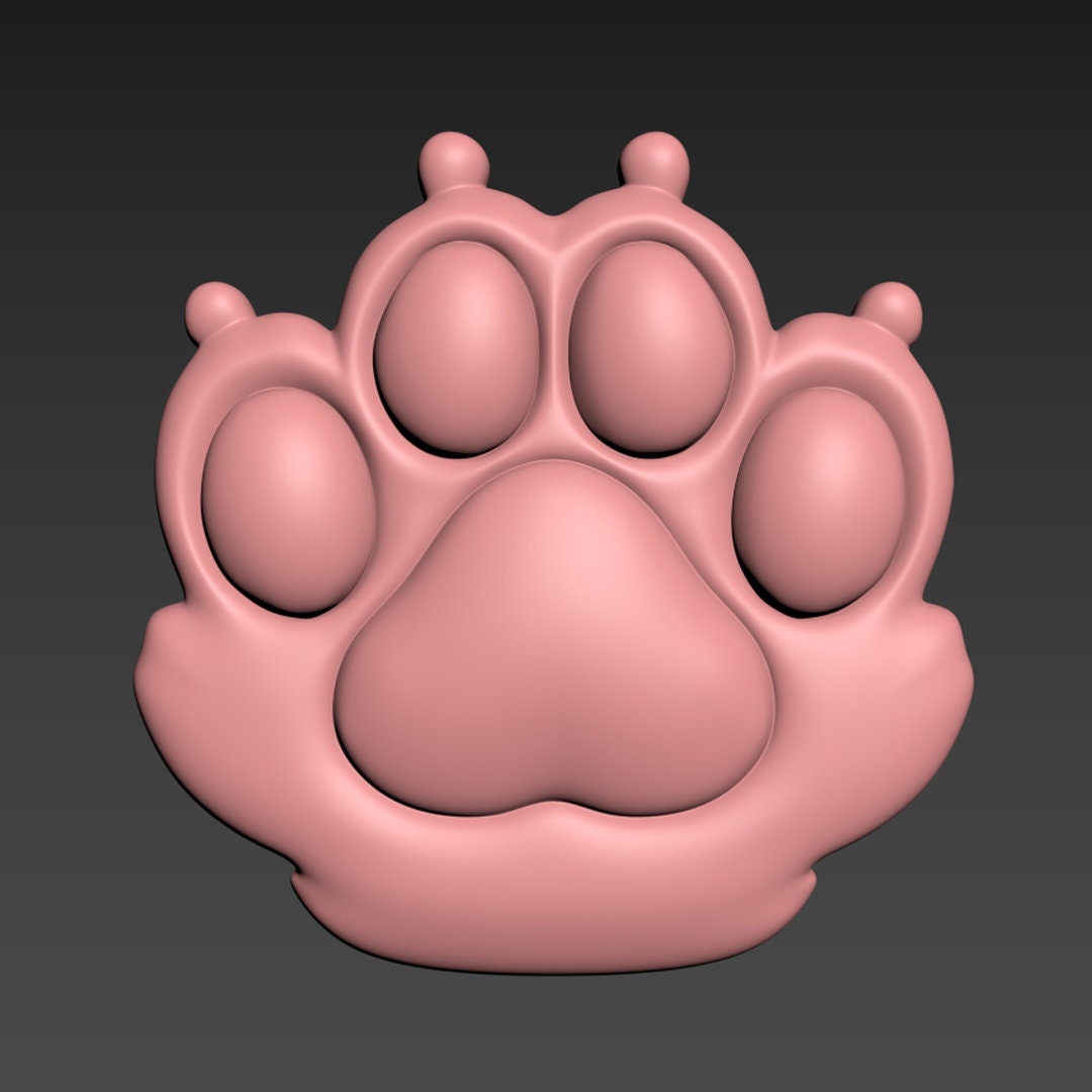Cat Paw 3D STL Print Model. CNC. Wall Decor. Artcam. - Etsy