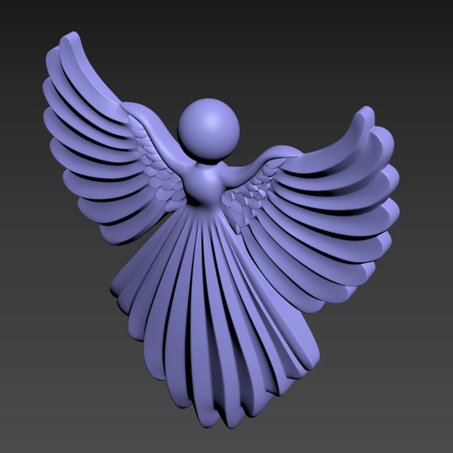 Angel 3D STL Model. CNC. 3dprint. Artcam. - Etsy