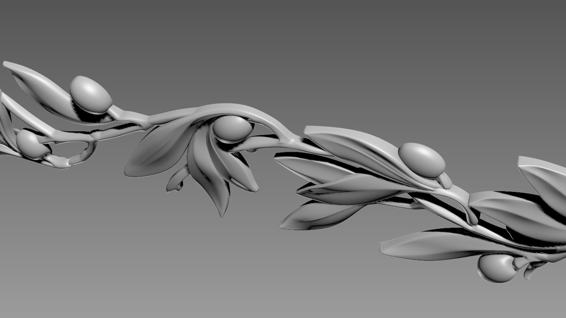 Olive Branch 3D Model for CNC - Etsy