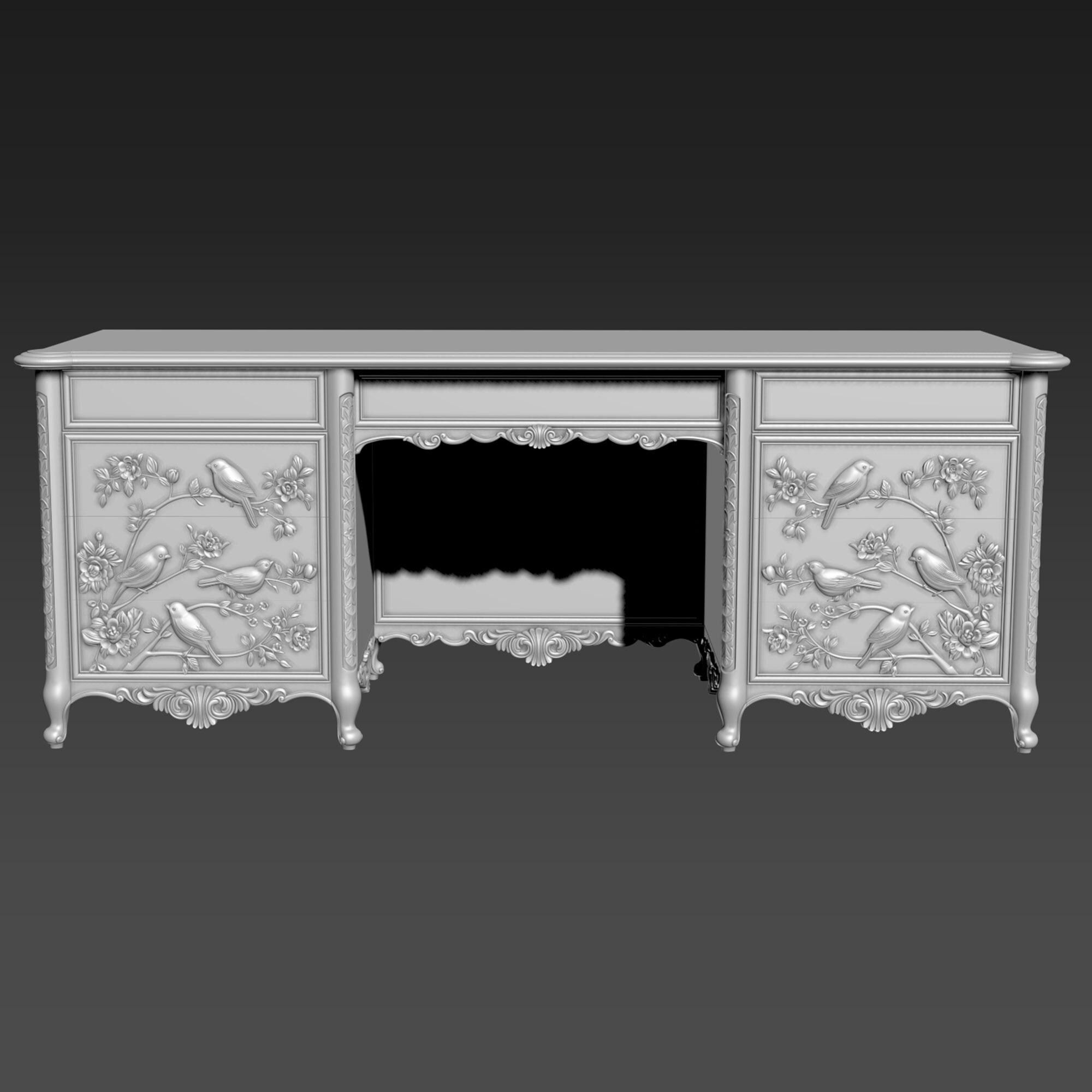 Dressing Table 3D Model for CNC. STL. Bedroom Furniture. - Etsy