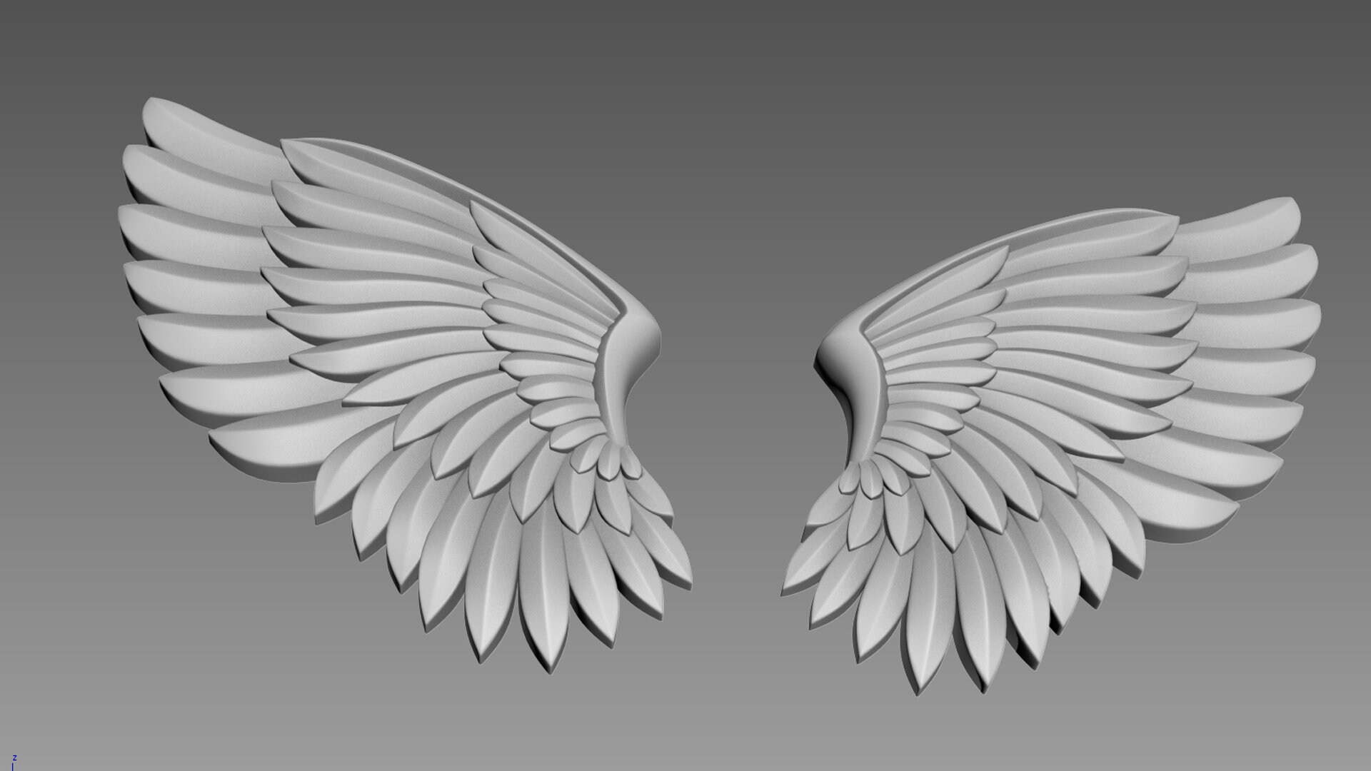 Wings Relief. Bas-relief. 3D Model for CNC. Woodcarving. - Etsy