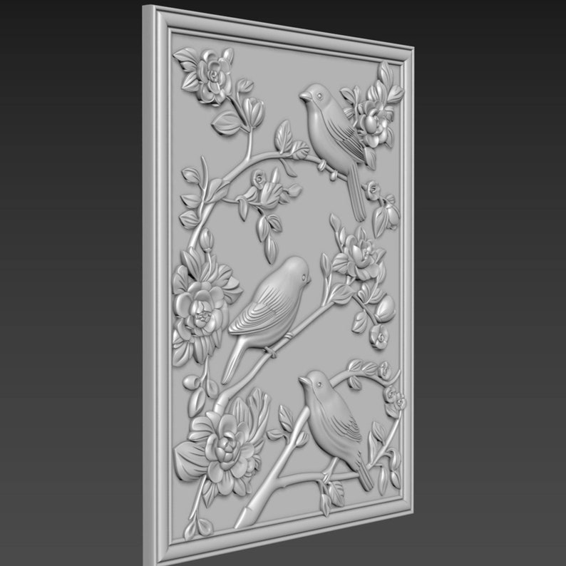 Birds Wall Decor Bas-relief. 3D Model. CNC. - Etsy