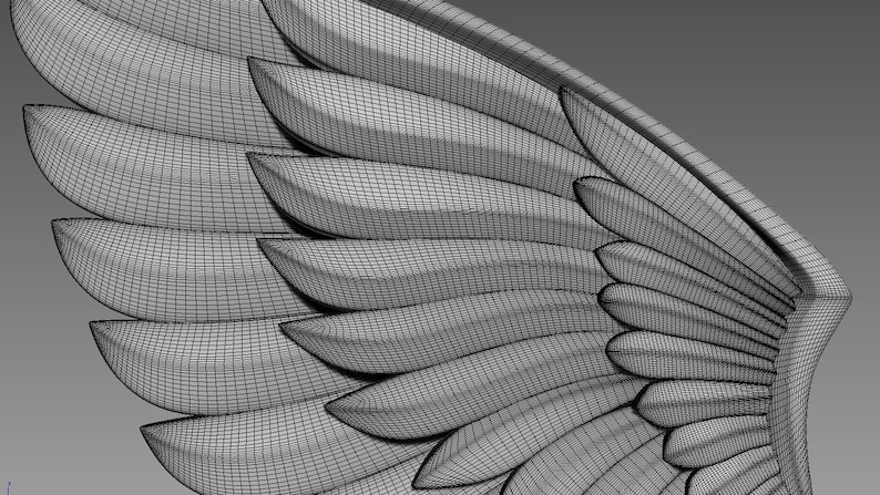 Wings Relief. Bas-relief. 3D Model for CNC. Woodcarving. - Etsy