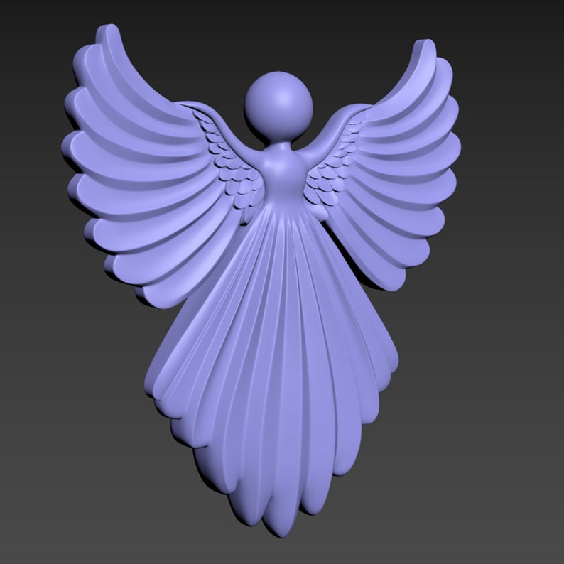 Angel 3D STL Model. CNC. 3dprint. Artcam. - Etsy