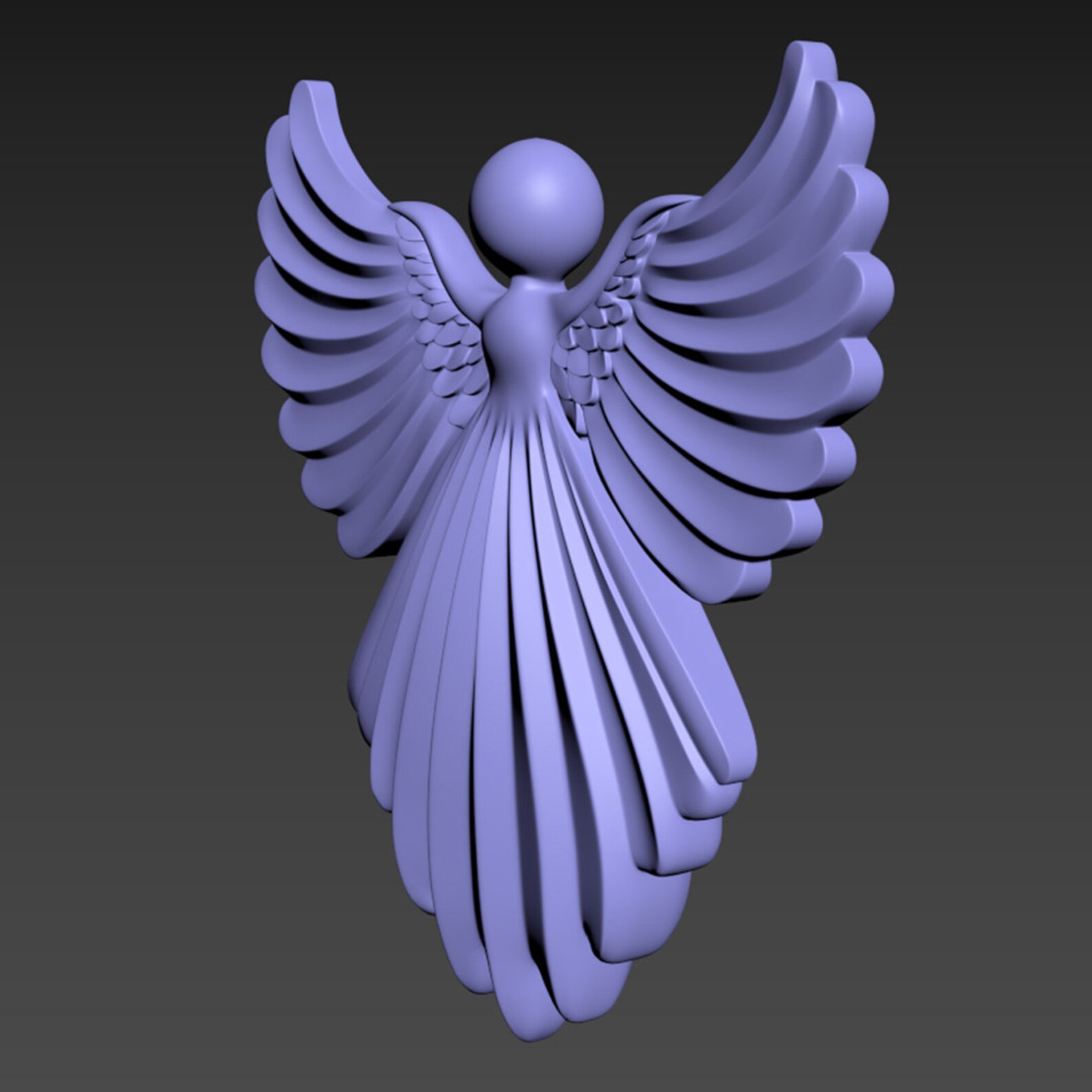Angel 3D STL Model. CNC. 3dprint. Artcam. - Etsy