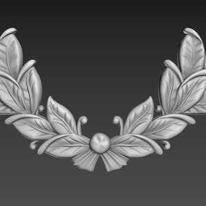 Branch With Leaves Bas-relief. 3D Model. Decor. CNC. Artcam. Plant ...