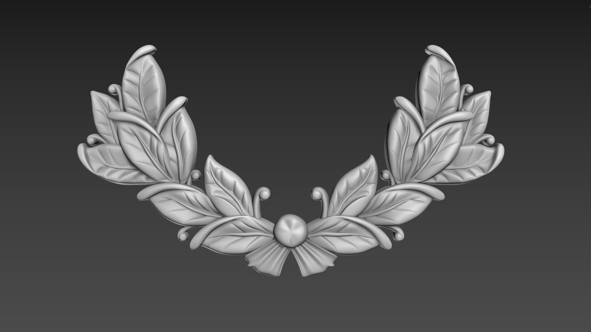 Branch With Leaves Bas-relief. 3D Model. Decor. CNC. Artcam. Plant ...
