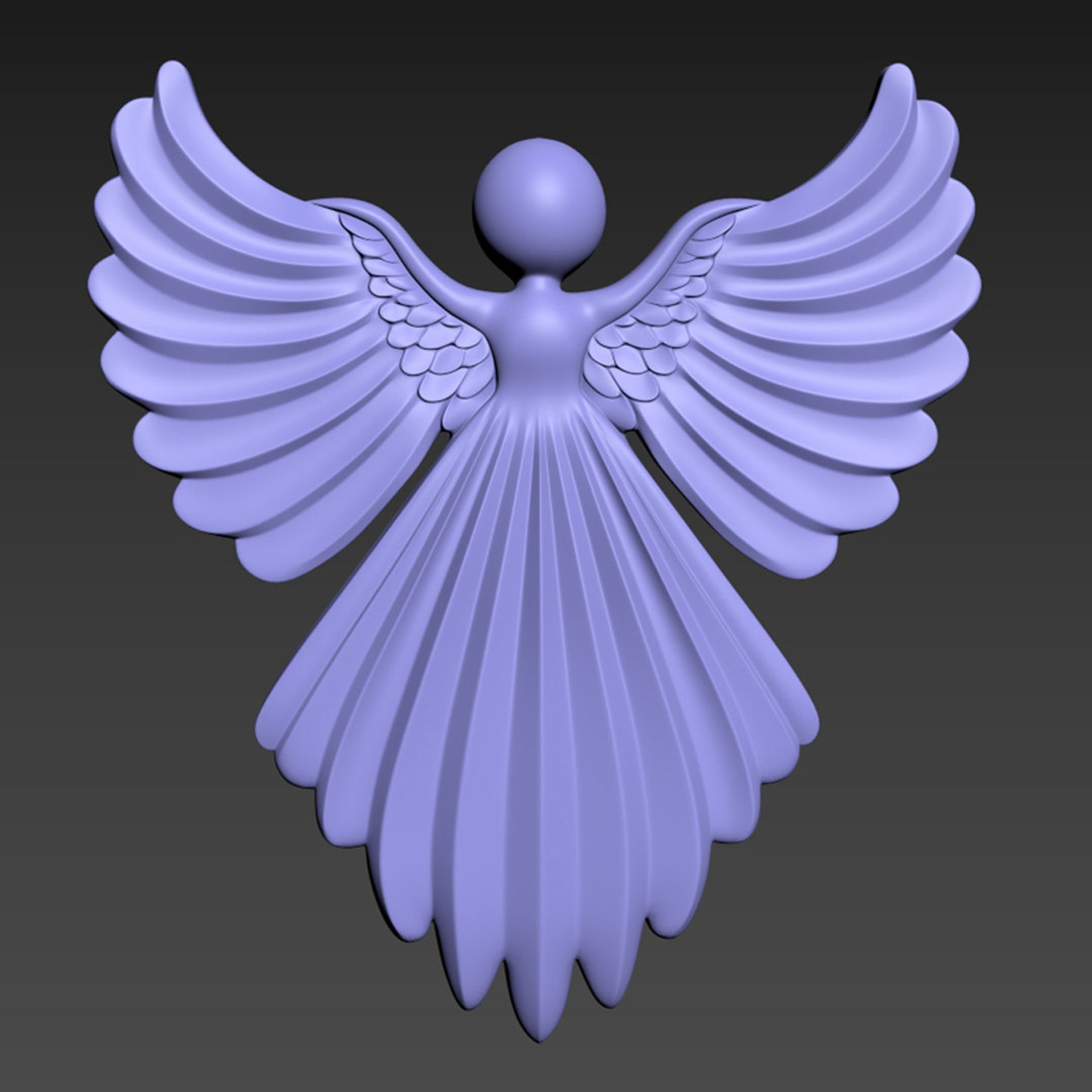 Angel 3D STL Model. CNC. 3dprint. Artcam. - Etsy