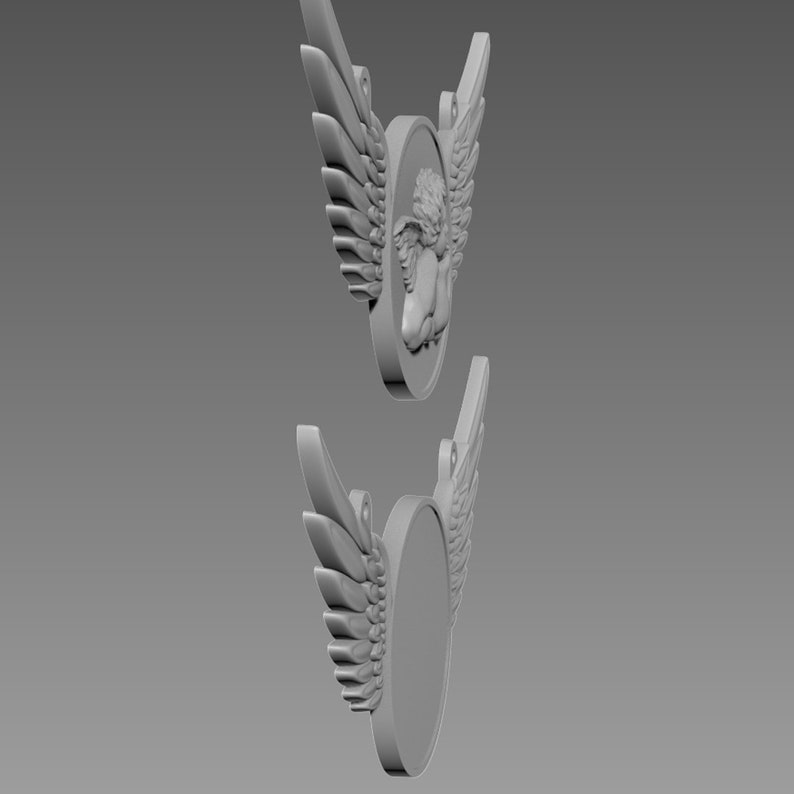 Medallion Angel 3D Model for CNC. Woodcarving. Artcam. STL. O.B.J. - Etsy