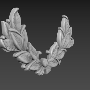 Branch With Leaves Bas-relief. 3D Model. Decor. CNC. Artcam. Plant ...