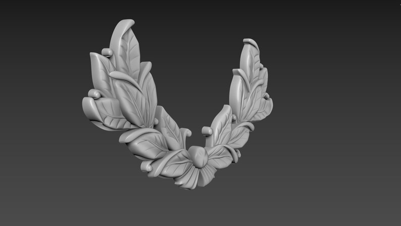 Branch With Leaves Bas-relief. 3D Model. Decor. CNC. Artcam. Plant ...