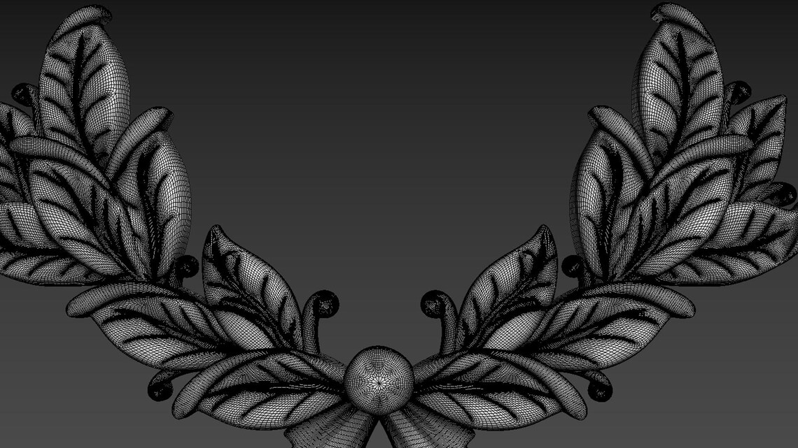 Branch With Leaves Bas-relief. 3D Model. Decor. CNC. Artcam. Plant ...