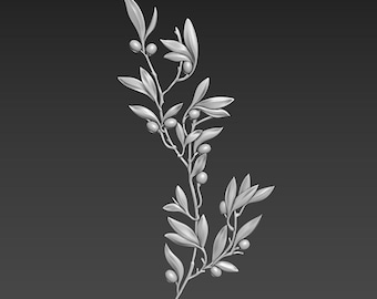 Olive Branch 3D Model for CNC - Etsy