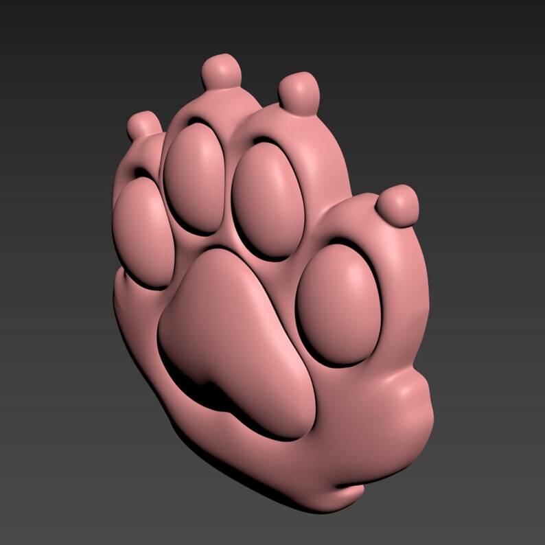 Cat Paw 3D STL Print Model. CNC. Wall Decor. Artcam. - Etsy