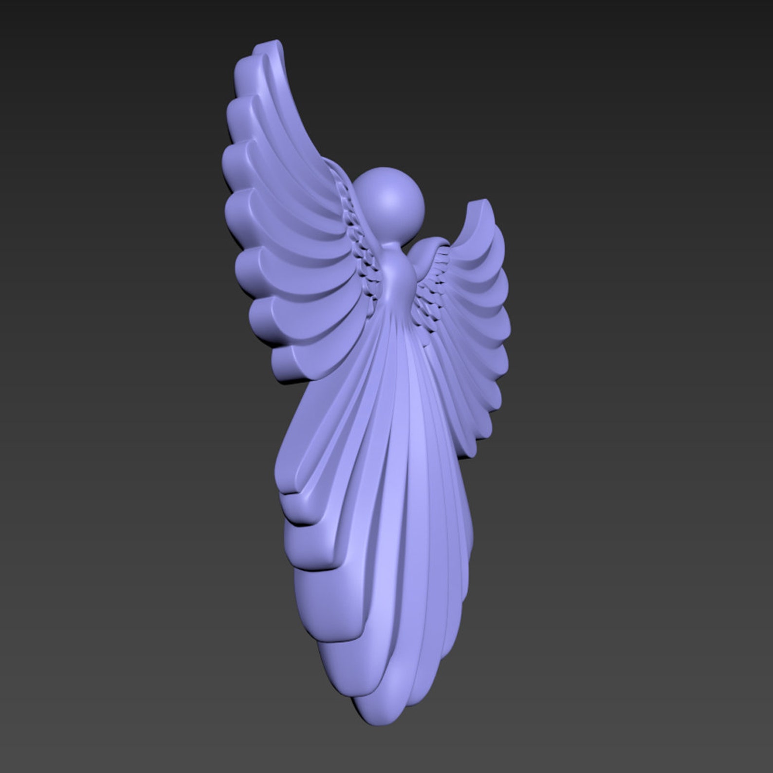 Angel 3D STL Model. CNC. 3dprint. Artcam. - Etsy