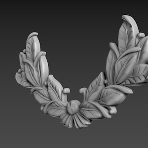 Branch With Leaves Bas-relief. 3D Model. Decor. CNC. Artcam. Plant ...