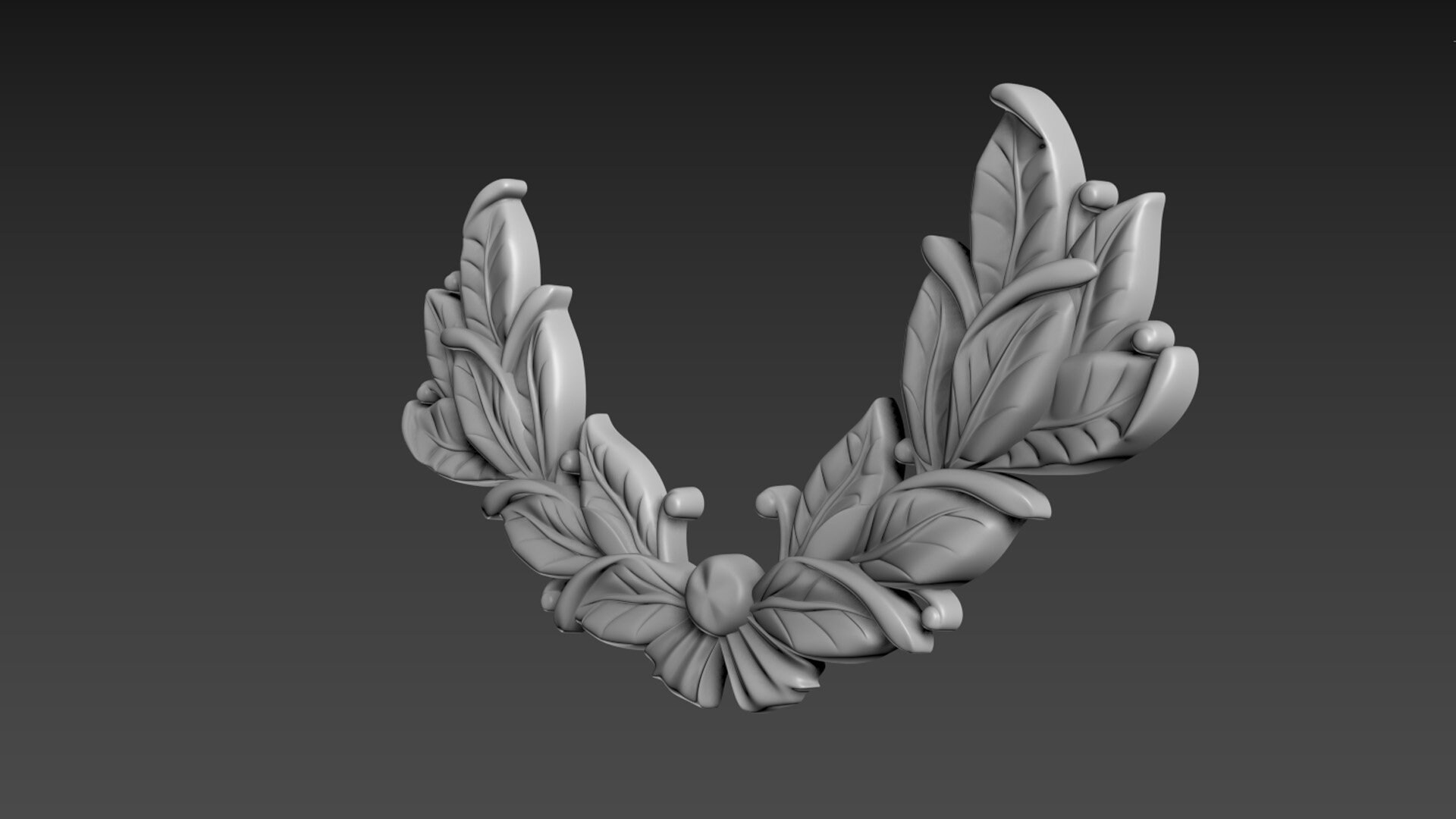 Branch With Leaves Bas-relief. 3D Model. Decor. CNC. Artcam. Plant ...