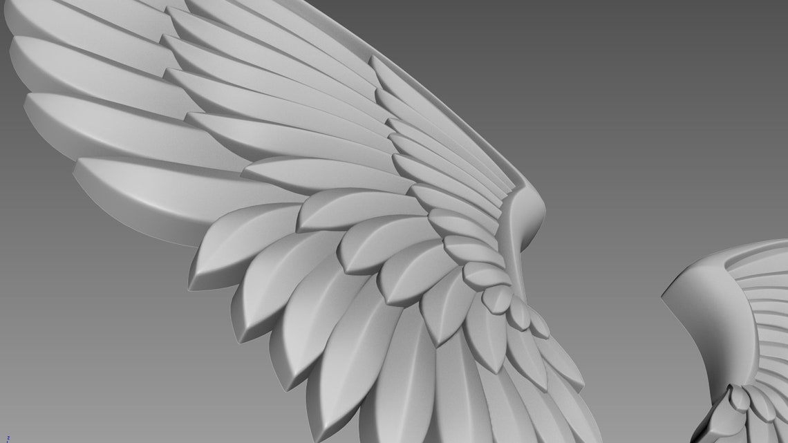 Wings Relief. Bas-relief. 3D Model for CNC. Woodcarving. - Etsy
