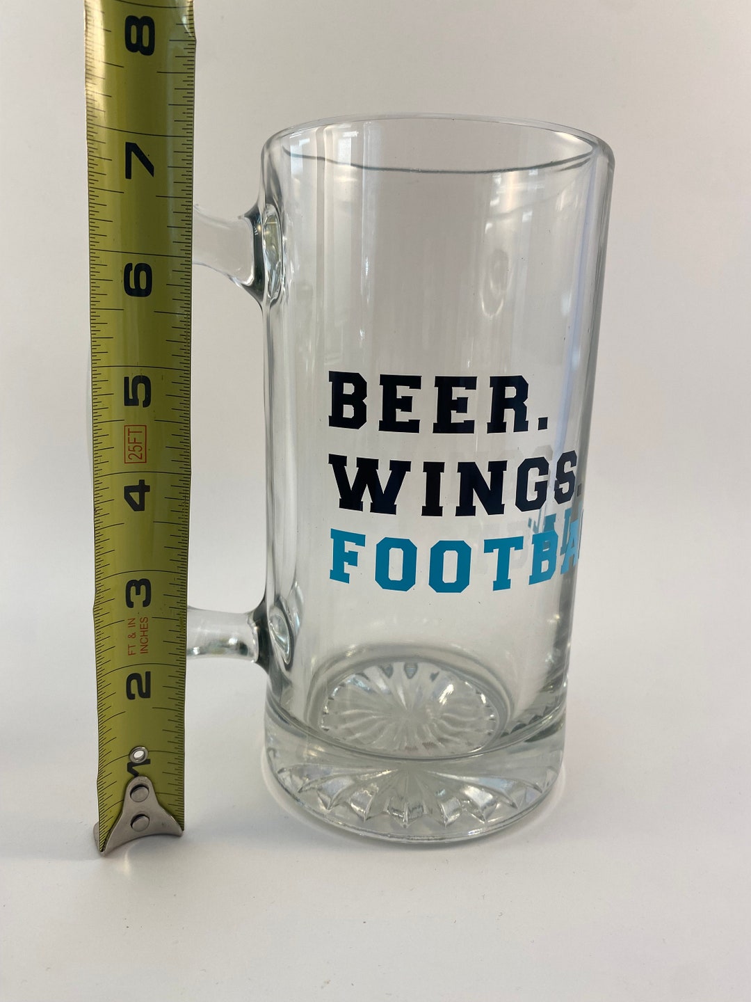 Beer Wings Football Glass Beer Mug With Handle - Etsy