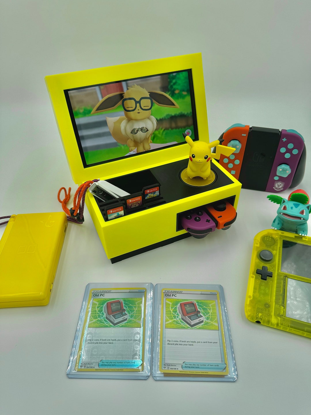 Yellow Nintendo Switch OLED Pokemon PC Housing Dock Stand Display - Etsy