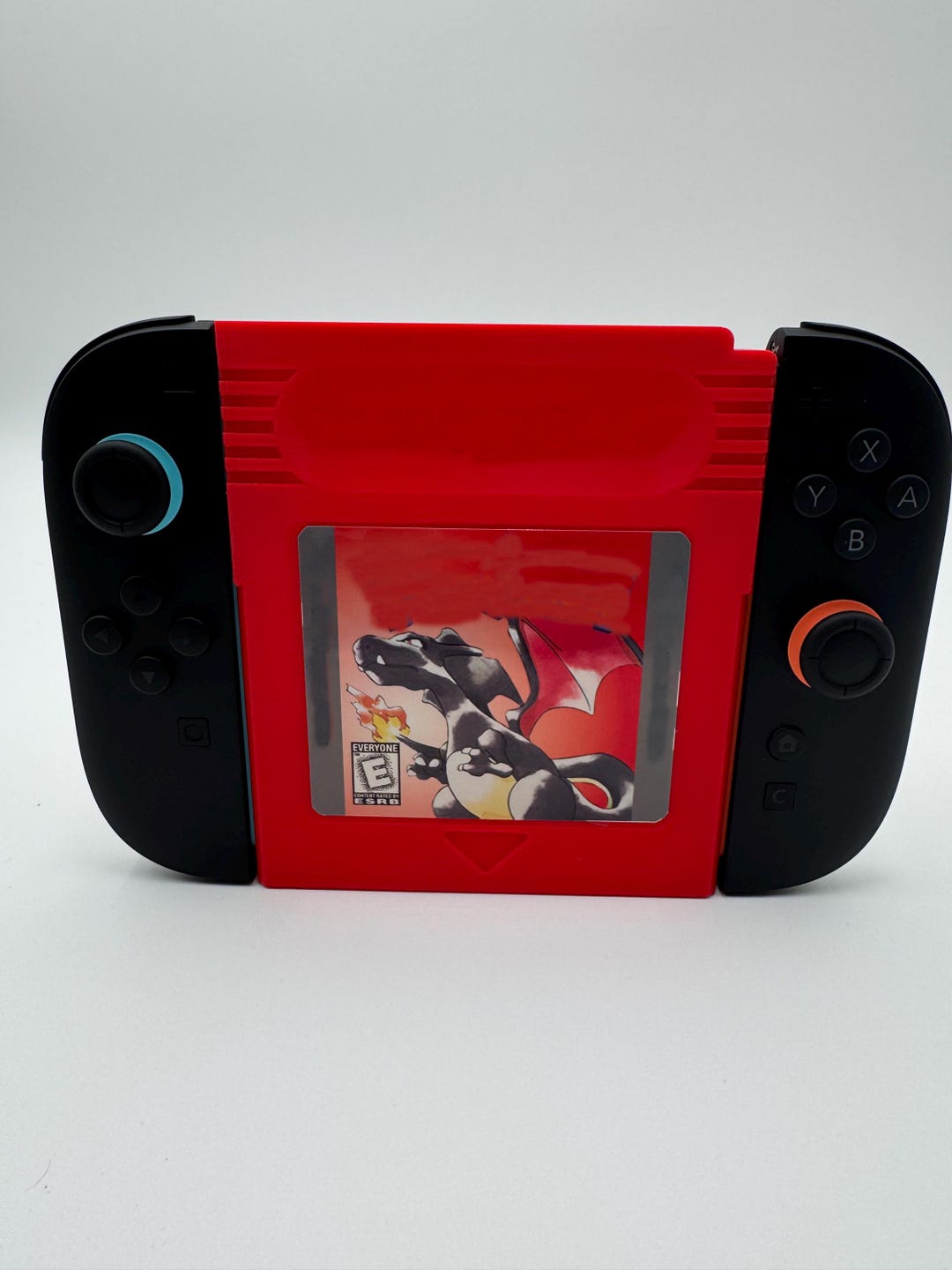 Red Gameboy Joy Con 2 Controller Grip: Holographic Charizard Sticker - Etsy