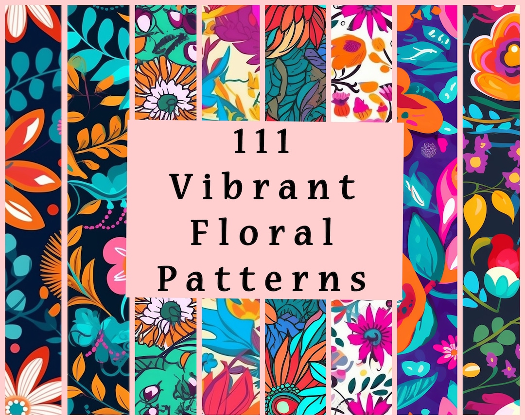 111 Vibrant Floral Patterns - Etsy