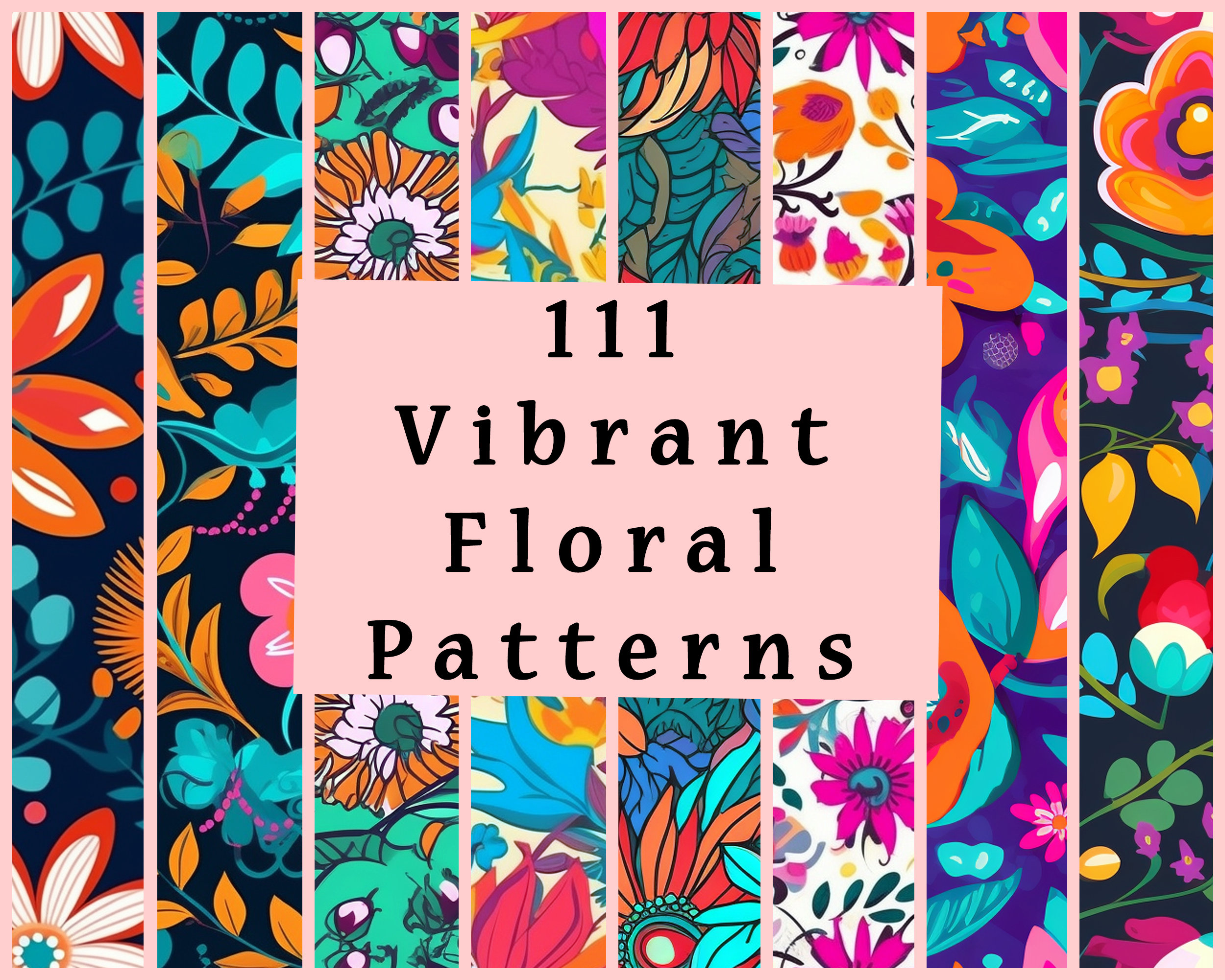 111 Vibrant Floral Patterns - Etsy