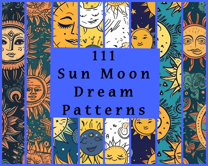 111 Sun Moon Dream Patterns - Etsy