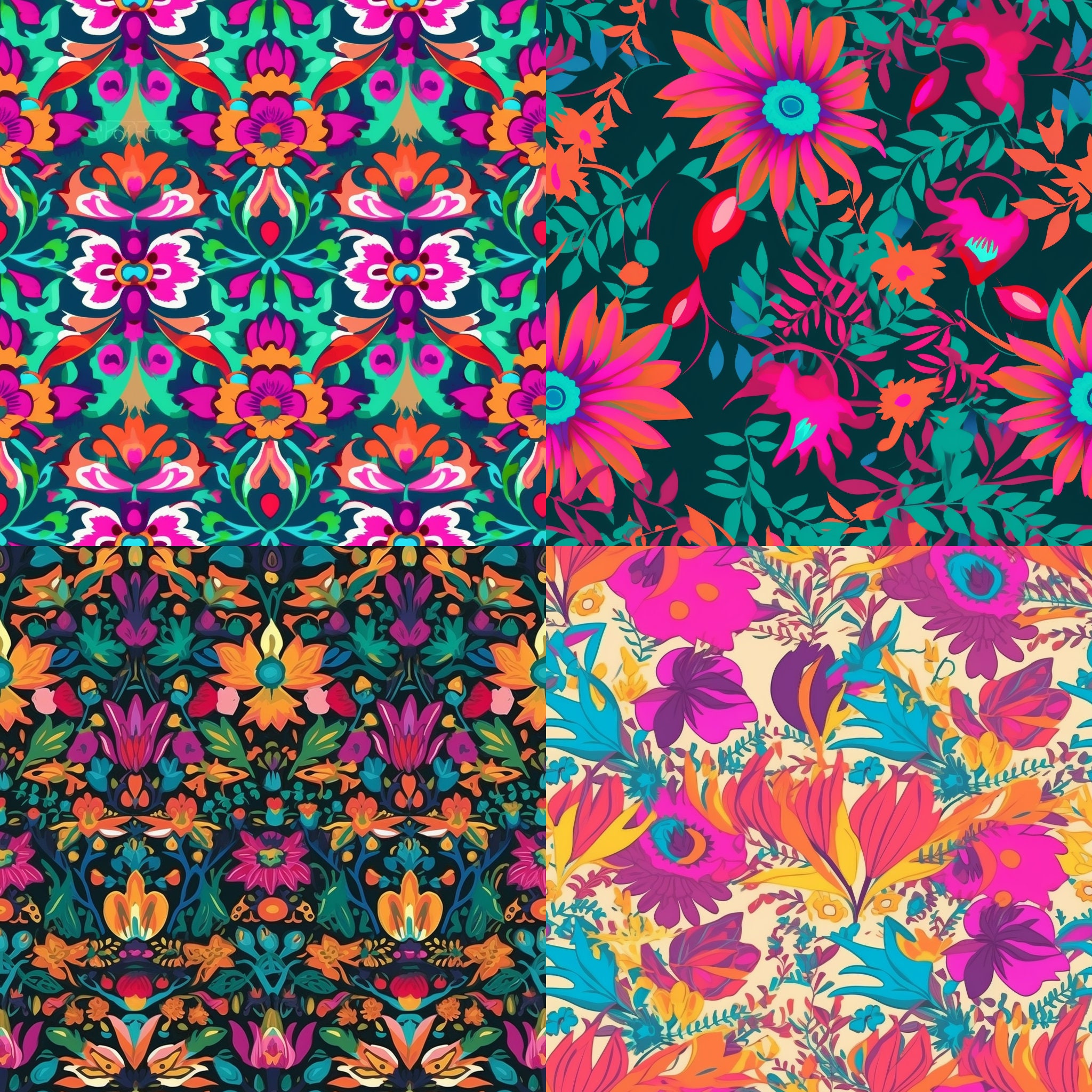 111 Vibrant Floral Patterns - Etsy