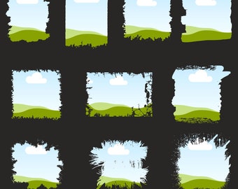 Incredible Bleach Effect Distressed Edge Canva Frames - Drag & Drop ...