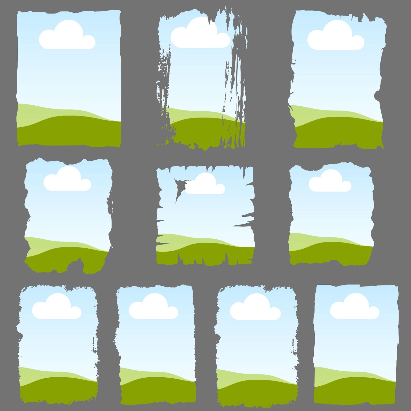 Incredible Bleach 2 Effect Distressed Edge Canva Frames - Drag & Drop ...