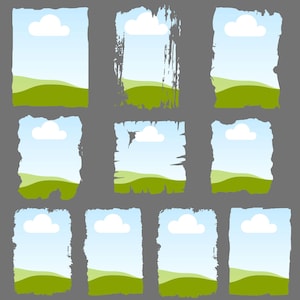 Incredible Bleach 2 Effect Distressed Edge Canva Frames - Drag & Drop ...