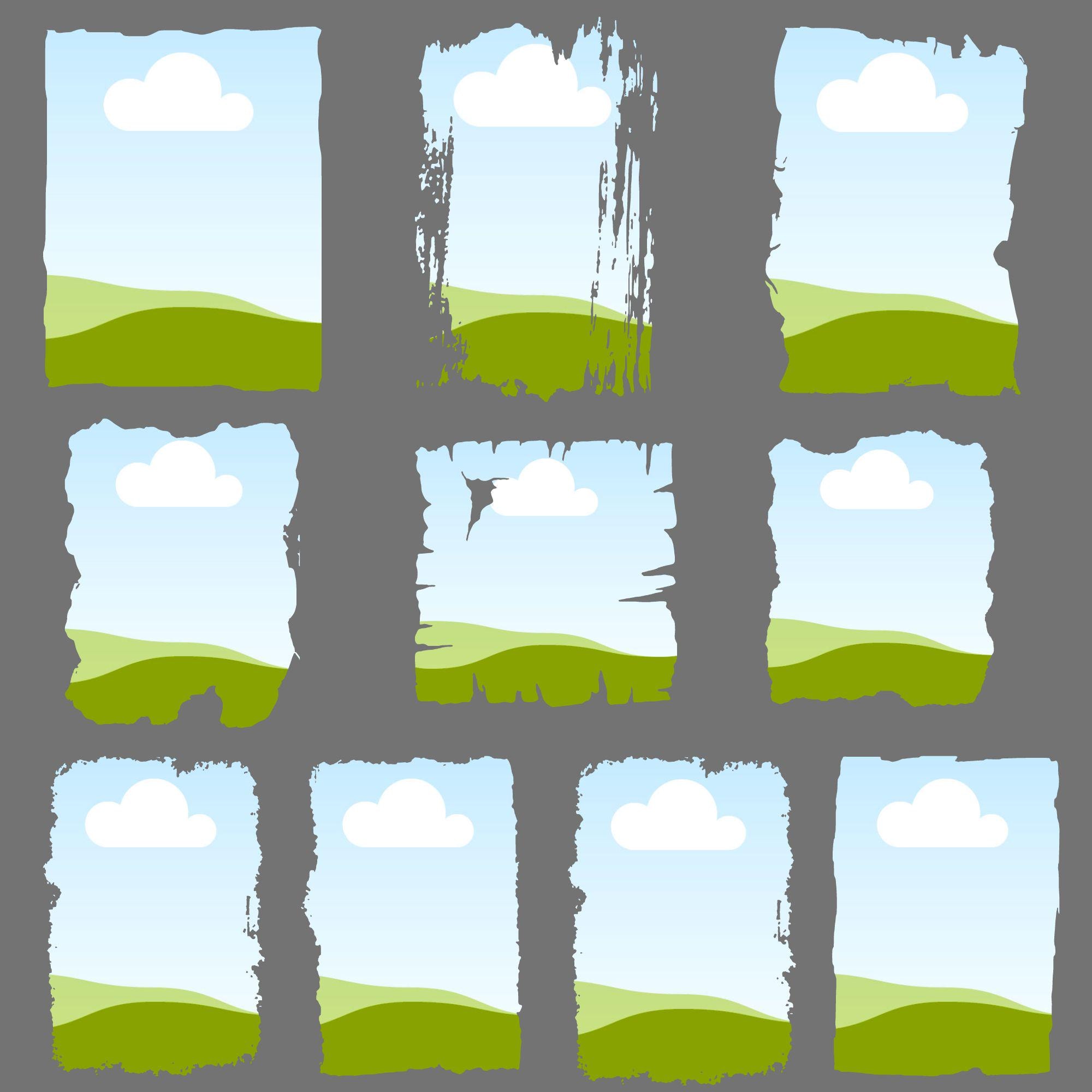 Incredible Bleach 2 Effect Distressed Edge Canva Frames - Drag & Drop ...