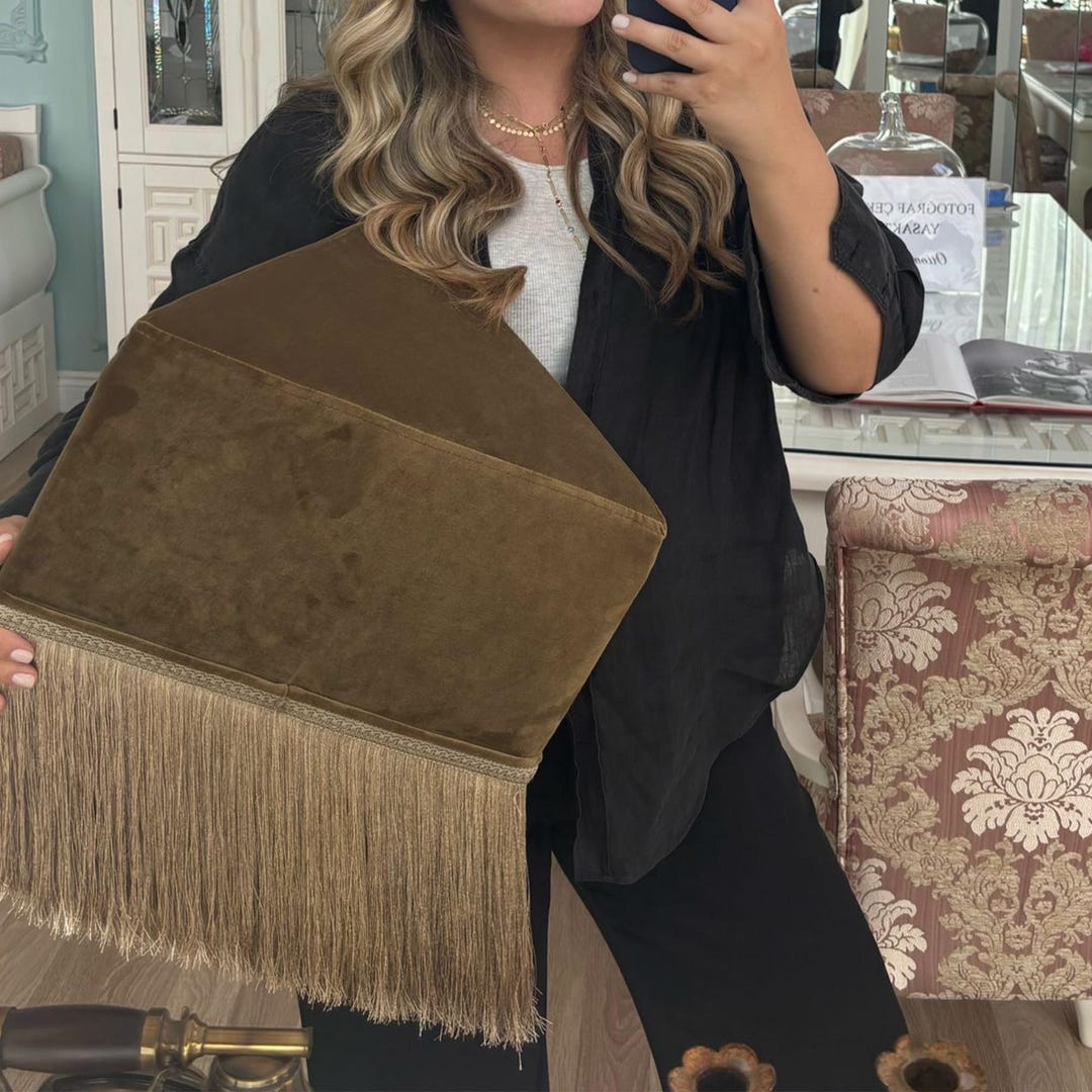 Custom Luxury Velvet Triangle Pouf, Soft Velvet Ottoman With Stylish ...