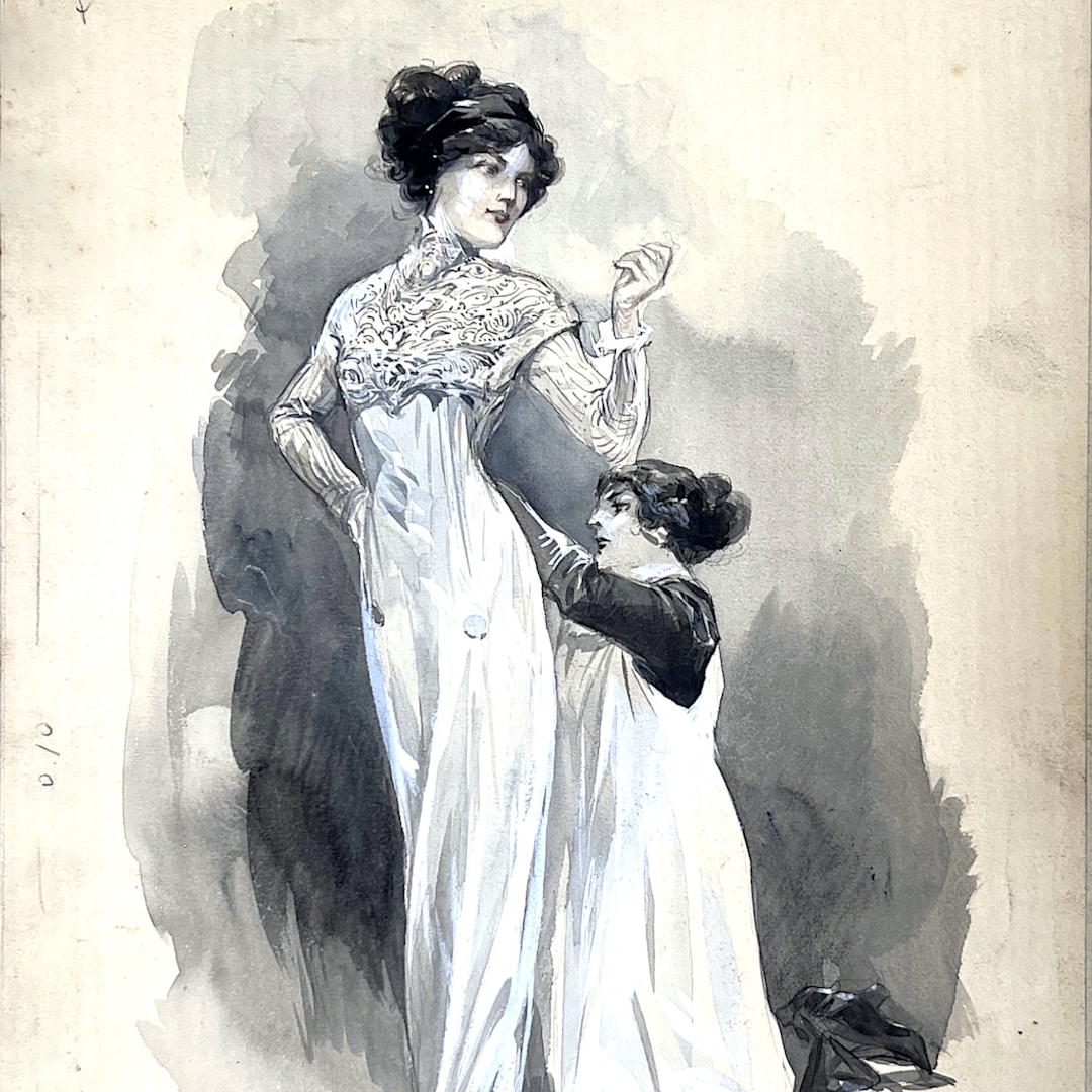 1900 Georges Conrad Old Drawing Original Illustration in - Etsy