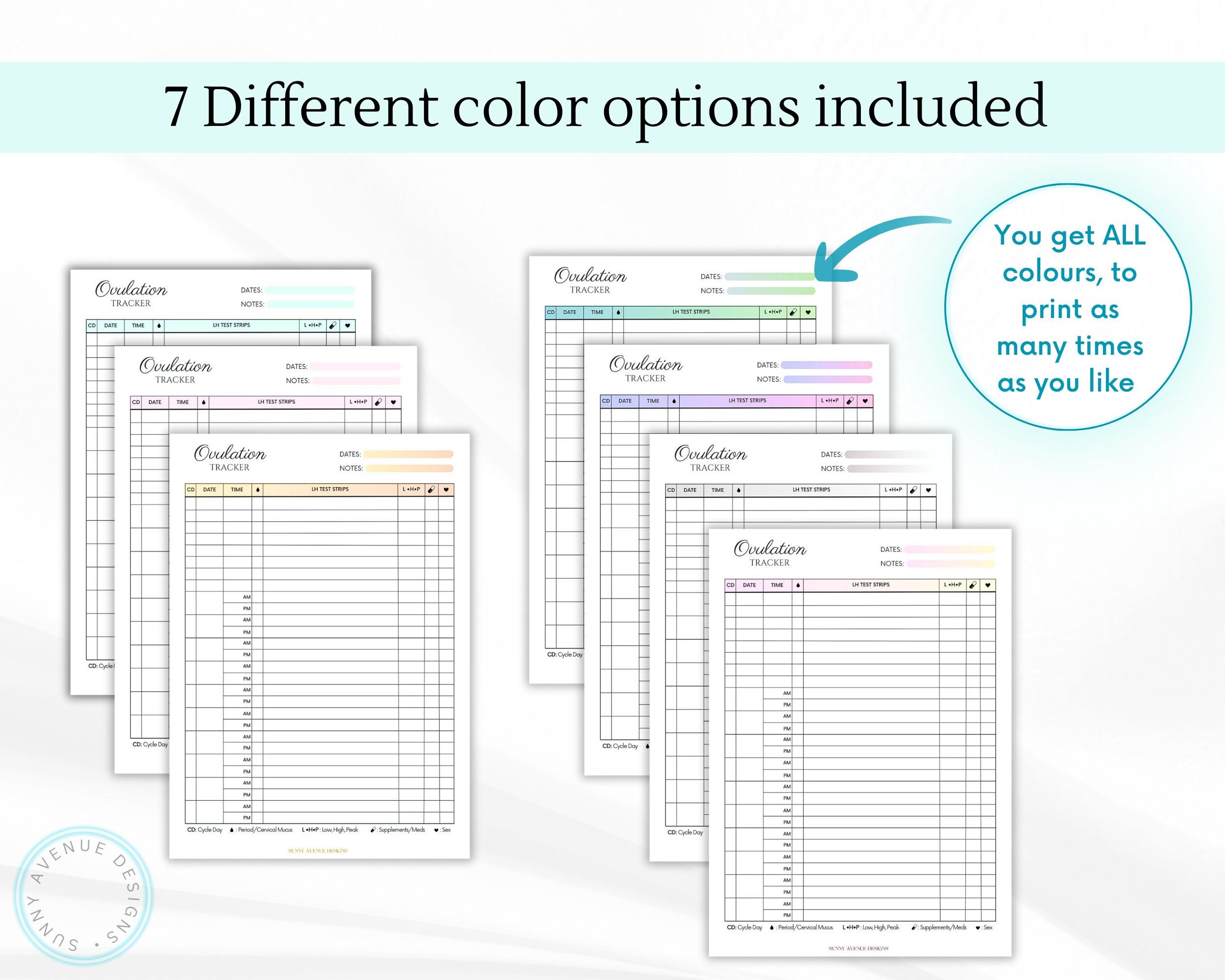 Printable Ovulation Test Strips Tracker, Digital OPK Test Sheet ...