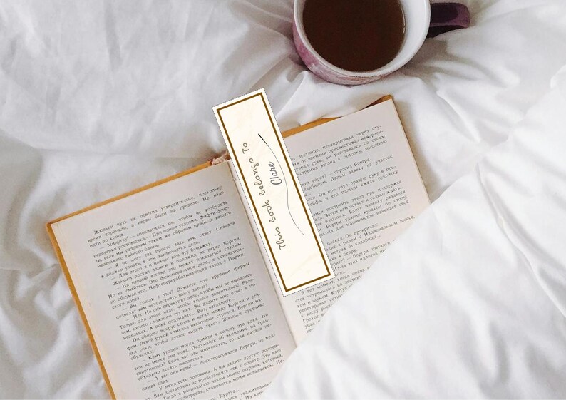 Printable Bookmark PNG PDF, Bookmark Template PNG, Customizable Gift ...