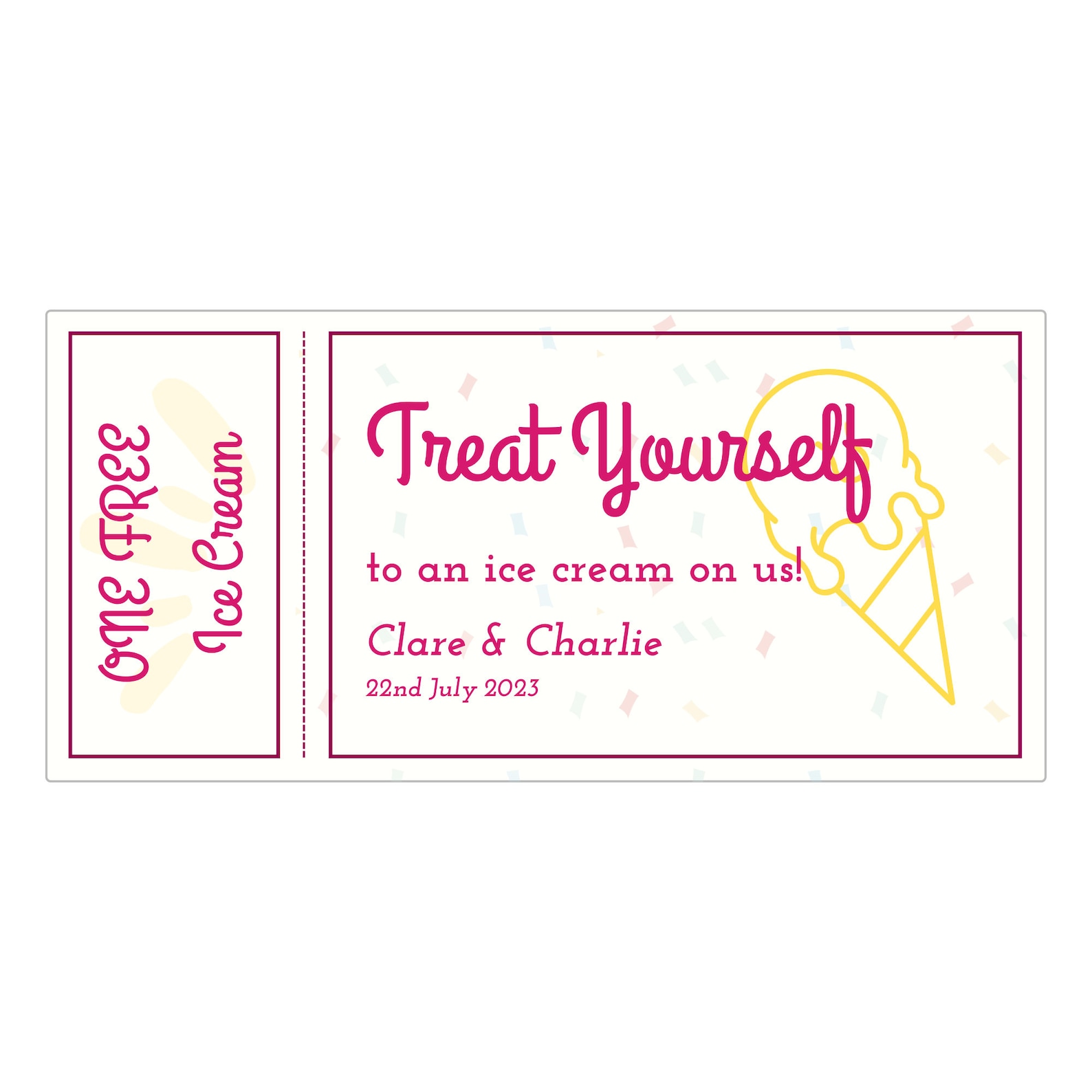 Editable Free Ice Cream Coupon Template for Canva Free - Coupon ...