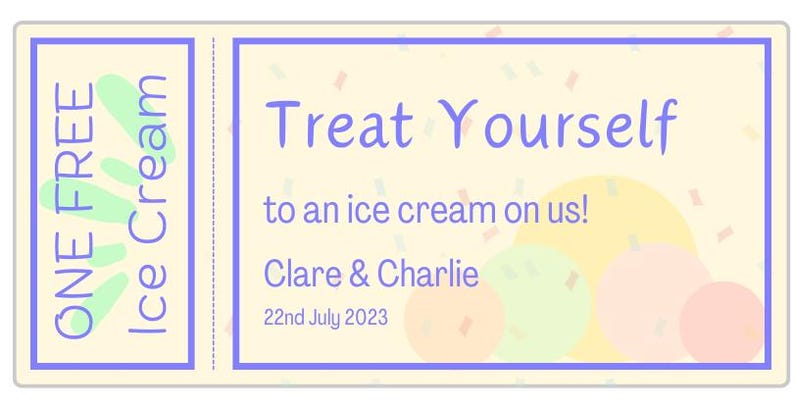 Editable Ice Cream Coupon Template for Canva and Instant Download ...