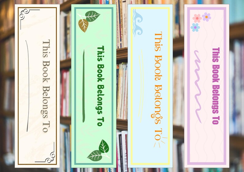 Printable Custom Bookmark Set PNG PDF Instant Download Digital Bookmark ...