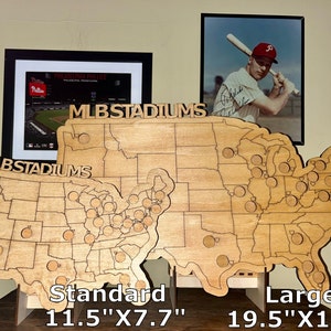 Baseball Stadium Tracker, MLB Ballpark Travel Map, Custom Gift for ...