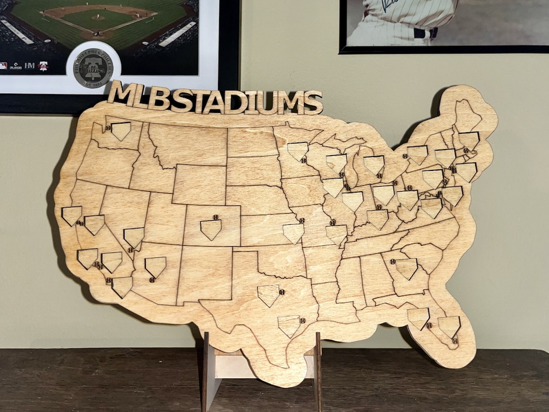 Baseball Stadium Tracker, MLB Ballpark Travel Map, Custom Gift for ...