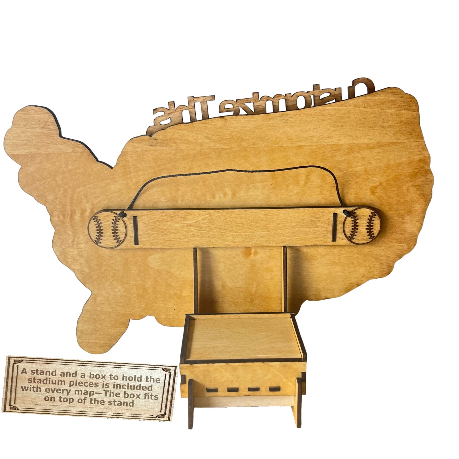 Baseball Stadium Tracker, Handcrafted Travel Map With Ballpark ...